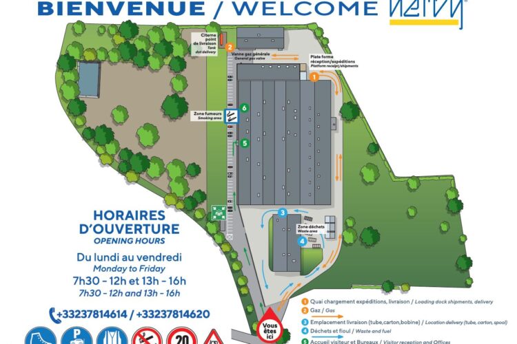 Panneau de plan de circulation et plan d'usine | Com'Un Panneau
