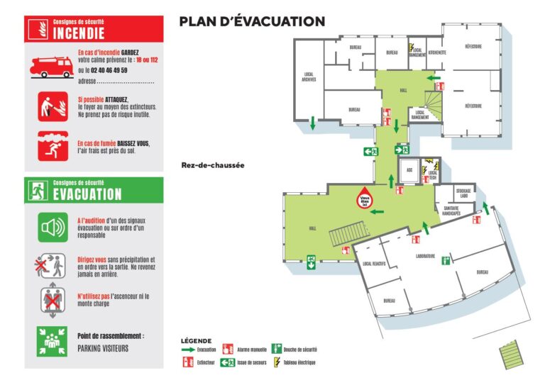 Plan d'évacuation incendie | Com'Un Panneau