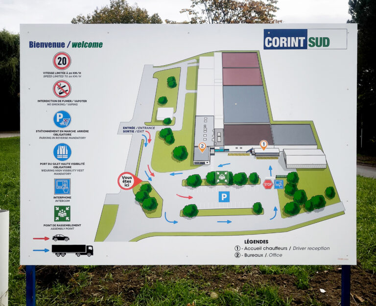 Plan de circulation - Industriel emballage et carton | Com'Un Panneau