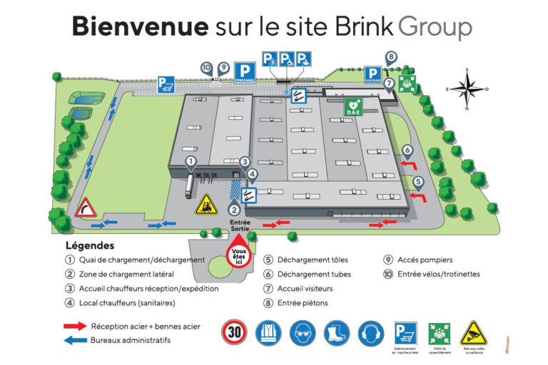 Panneau de plan de circulation et plan d'usine | Com'Un Panneau