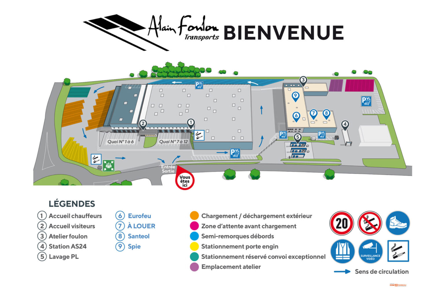 Création de plan de circulation et panneaux d'affichage | Com'Un Panneau