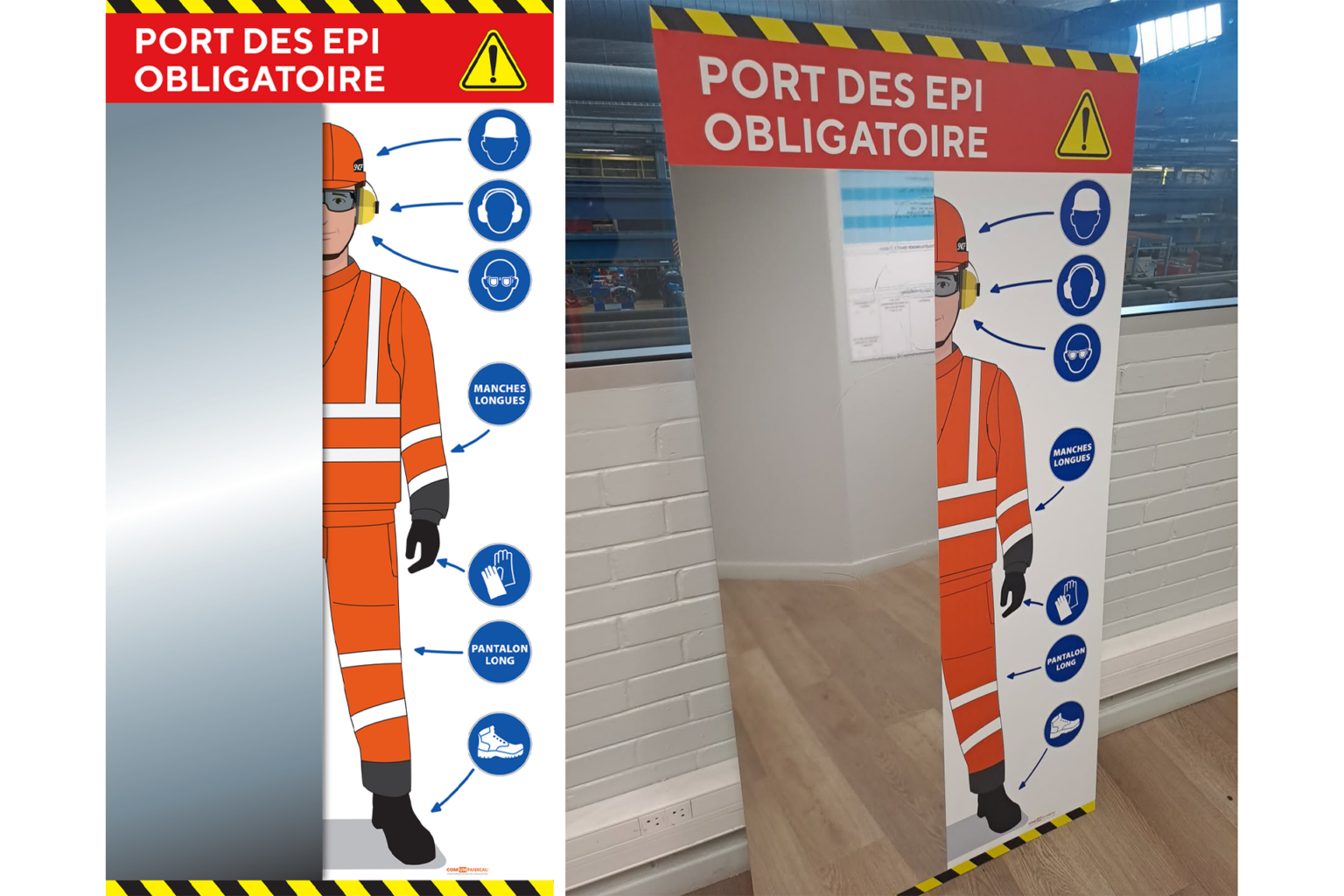 Panneaux de port des EPI obligatoires | Com'Un Panneau